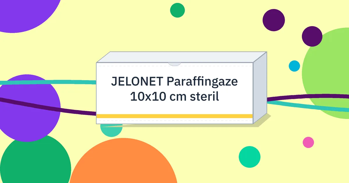 Symbolbild: Packung mit der Aufschrift JELONET Paraffingaze 10x10 cm steril (PZN 19741733) – Verfügbarkeit und Bezug in Apotheken in Frankfurt am Main