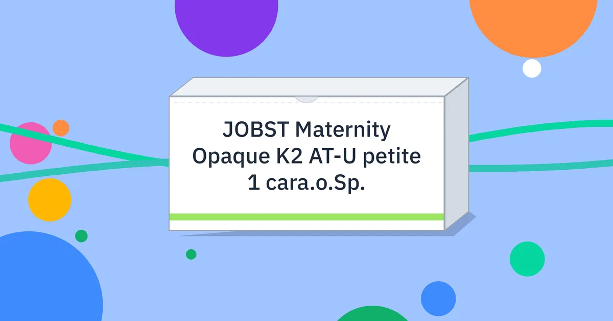 Symbolbild: Packung mit der Aufschrift JOBST Maternity Opaque K2 AT-U petite 1 cara.o.Sp. (PZN 15851784) – Verfügbarkeit und Bezug in Apotheken in Frankfurt am Main