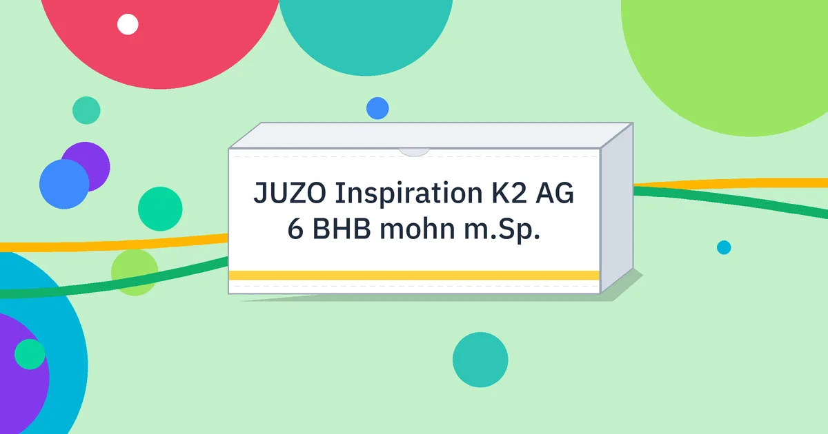 Symbolbild: Packung mit der Aufschrift JUZO Inspiration K2 AG 6 BHB mohn m.Sp. (PZN 14833092) – Verfügbarkeit und Bezug in Apotheken in Frankfurt am Main