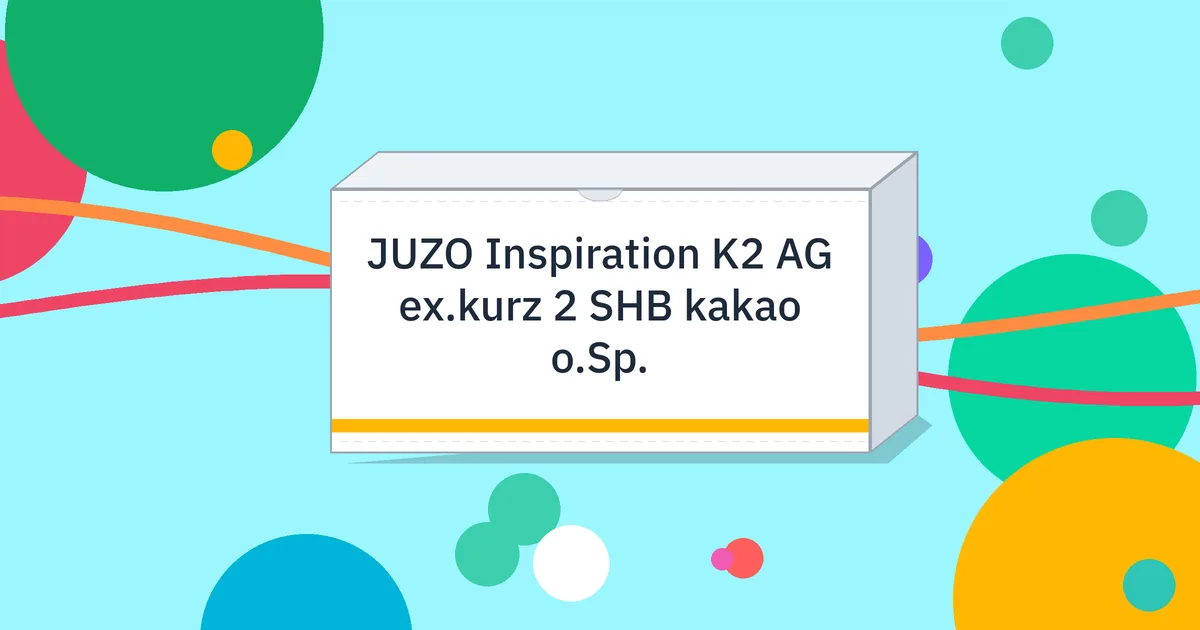 Symbolbild: Packung mit der Aufschrift JUZO Inspiration K2 AG ex.kurz 2 SHB kakao o.Sp. (PZN 14951153) – Verfügbarkeit und Bezug in Apotheken in Frankfurt am Main