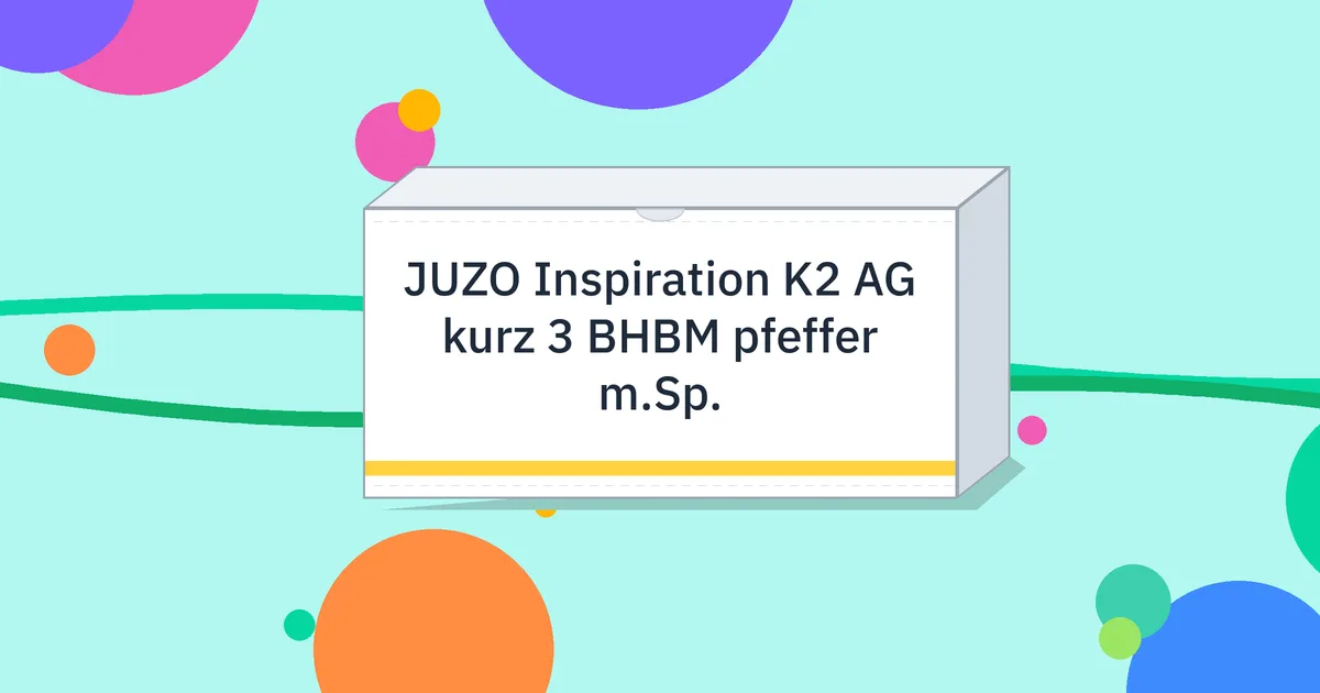 Symbolbild: Packung mit der Aufschrift JUZO Inspiration K2 AG kurz 3 BHBM pfeffer m.Sp. (PZN 14875222) – Verfügbarkeit und Bezug in Apotheken in Frankfurt am Main