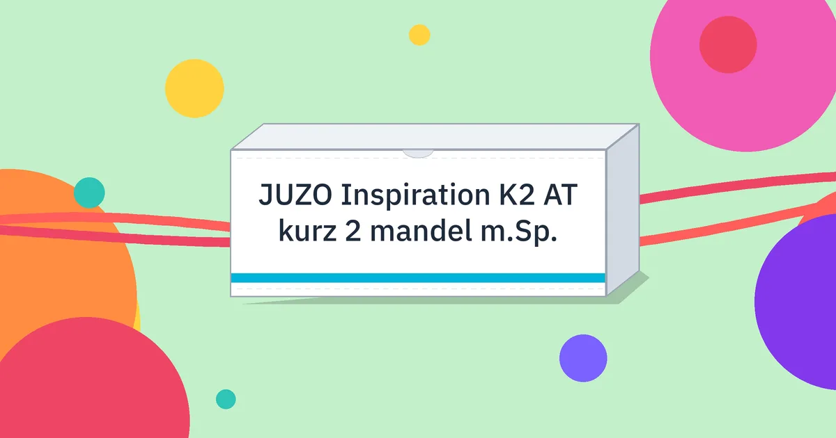 Symbolbild: Packung mit der Aufschrift JUZO Inspiration K2 AT kurz 2 mandel m.Sp. (PZN 14930903) – Verfügbarkeit und Bezug in Apotheken in Frankfurt am Main