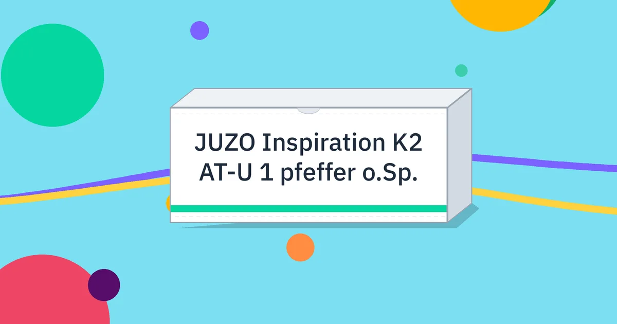 Symbolbild: Packung mit der Aufschrift JUZO Inspiration K2 AT-U 1 pfeffer o.Sp. (PZN 14927344) – Verfügbarkeit und Bezug in Apotheken in Frankfurt am Main