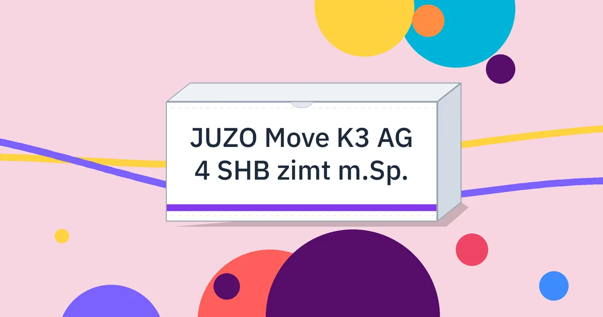 Symbolbild: Packung mit der Aufschrift JUZO Move K3 AG 4 SHB zimt m.Sp. (PZN 18575445) – Verfügbarkeit und Bezug in Apotheken in Frankfurt am Main