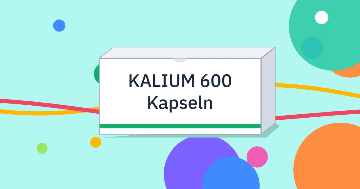 Symbolbild: Packung mit der Aufschrift KALIUM 600 Kapseln (PZN 08917809) – Verfügbarkeit und Bezug in Apotheken in Frankfurt am Main