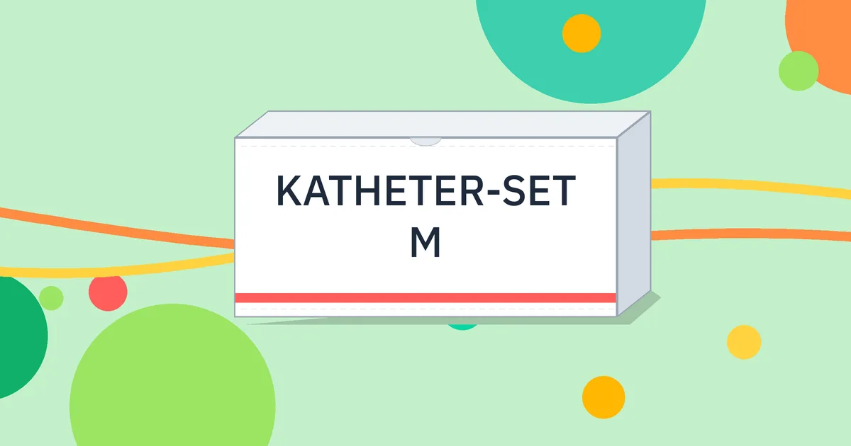 Symbolbild: Packung mit der Aufschrift KATHETER-SET M (PZN 01753055) – Verfügbarkeit und Bezug in Apotheken in Frankfurt am Main