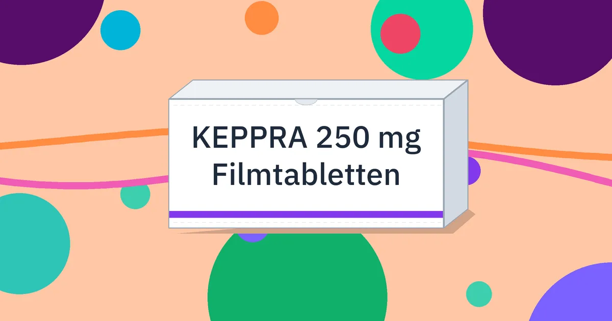 Symbolbild: Packung mit der Aufschrift KEPPRA 250 mg Filmtabletten (PZN 01218020) – Verfügbarkeit und Bezug in Apotheken in Frankfurt am Main