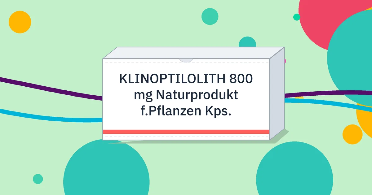 Symbolbild: Packung mit der Aufschrift KLINOPTILOLITH 800 mg Naturprodukt f.Pflanzen Kps. (PZN 15737404) – Verfügbarkeit und Bezug in Apotheken in Frankfurt am Main