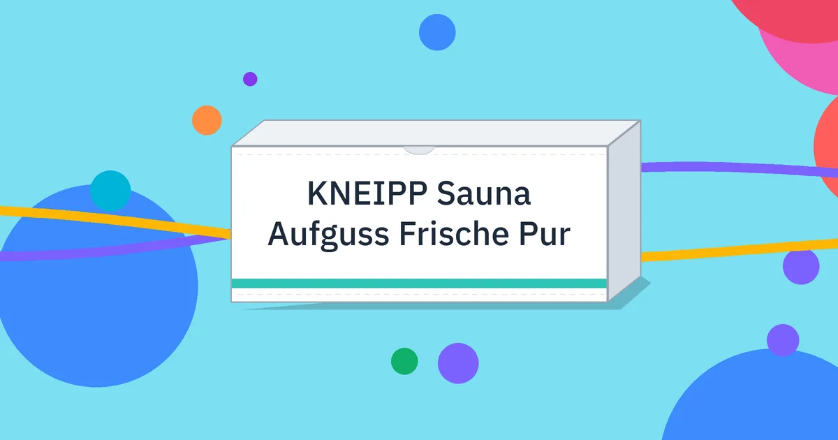 Symbolbild: Packung mit der Aufschrift KNEIPP Sauna Aufguss Frische Pur (PZN 16730226) – Verfügbarkeit und Bezug in Apotheken in Frankfurt am Main