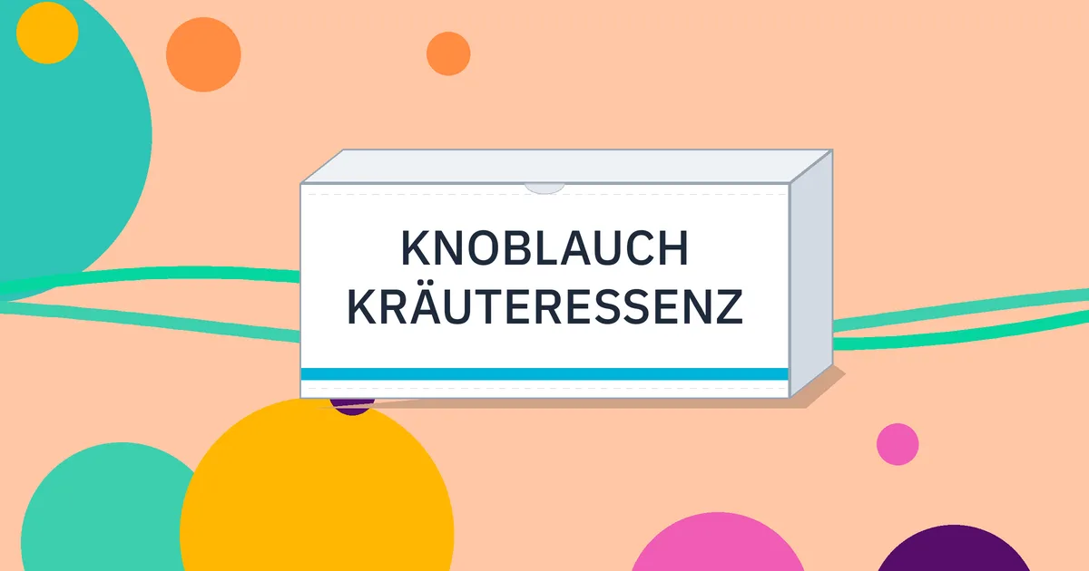 Symbolbild: Packung mit der Aufschrift KNOBLAUCH KRÄUTERESSENZ (PZN 13819894) – Verfügbarkeit und Bezug in Apotheken in Frankfurt am Main