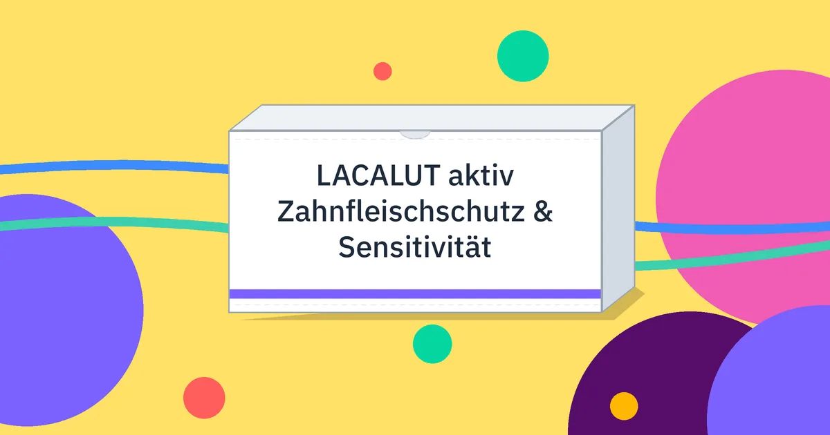 Symbolbild: Packung mit der Aufschrift LACALUT aktiv Zahnfleischschutz & Sensitivität (PZN 16777067) – Verfügbarkeit und Bezug in Apotheken in Frankfurt am Main