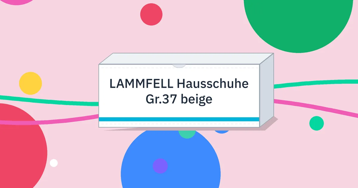 Symbolbild: Packung mit der Aufschrift LAMMFELL Hausschuhe Gr.37 beige (PZN 13228147) – Verfügbarkeit und Bezug in Apotheken in Frankfurt am Main