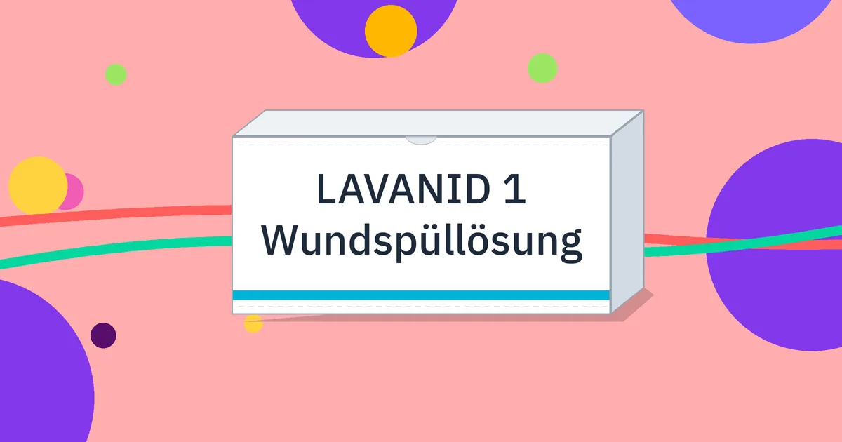 Symbolbild: Packung mit der Aufschrift LAVANID 1 Wundspüllösung (PZN 18730963) – Verfügbarkeit und Bezug in Apotheken in Frankfurt am Main