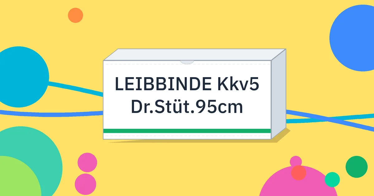 Symbolbild: Packung mit der Aufschrift LEIBBINDE Kkv5 Dr.Stüt.95cm (PZN 01732171) – Verfügbarkeit und Bezug in Apotheken in Frankfurt am Main