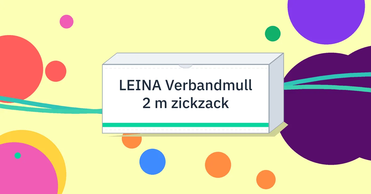 Symbolbild: Packung mit der Aufschrift LEINA Verbandmull 2 m zickzack (PZN 08716784) – Verfügbarkeit und Bezug in Apotheken in Frankfurt am Main