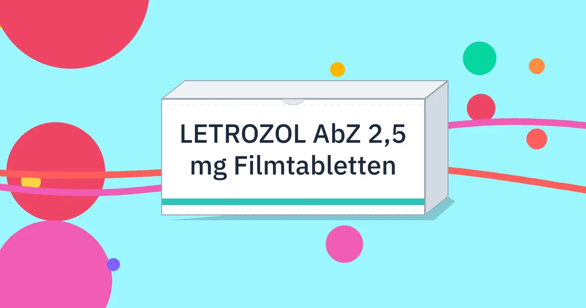 Symbolbild: Packung mit der Aufschrift LETROZOL AbZ 2,5 mg Filmtabletten (PZN 06964153) – Verfügbarkeit und Bezug in Apotheken in Frankfurt am Main