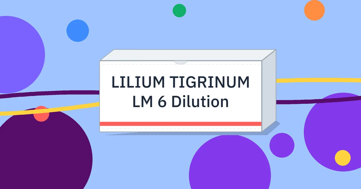 Symbolbild: Packung mit der Aufschrift LILIUM TIGRINUM LM 6 Dilution (PZN 03505019) – Verfügbarkeit und Bezug in Apotheken in Frankfurt am Main