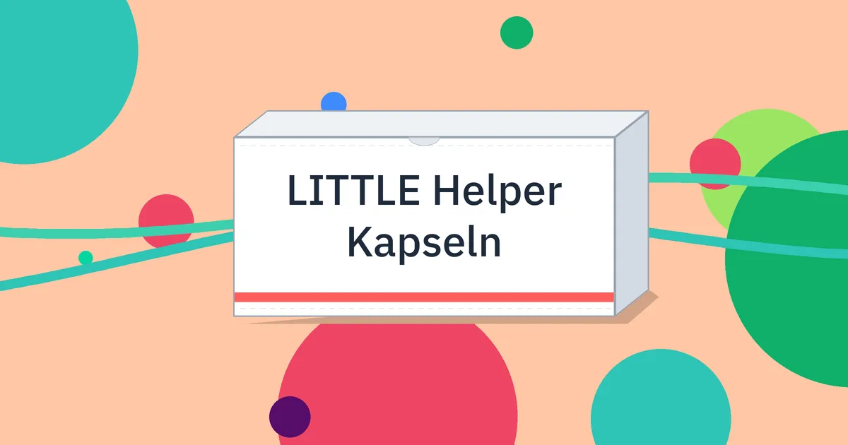 Symbolbild: Packung mit der Aufschrift LITTLE Helper Kapseln (PZN 19234628) – Verfügbarkeit und Bezug in Apotheken in Frankfurt am Main