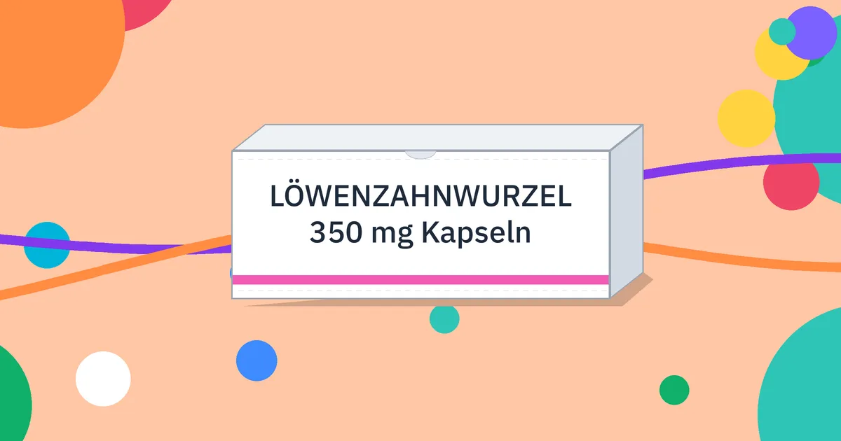 Symbolbild: Packung mit der Aufschrift LÖWENZAHNWURZEL 350 mg Kapseln (PZN 17191961) – Verfügbarkeit und Bezug in Apotheken in Frankfurt am Main