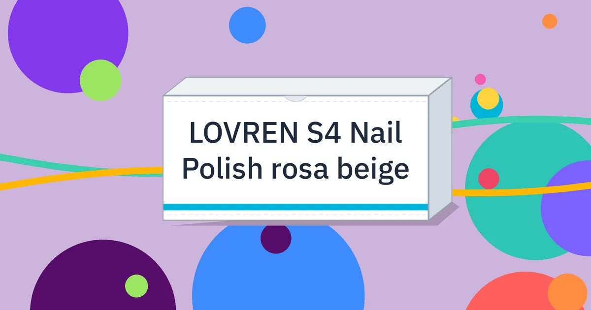 Symbolbild: Packung mit der Aufschrift LOVREN S4 Nail Polish rosa beige (PZN 20030813) – Verfügbarkeit und Bezug in Apotheken in Frankfurt am Main