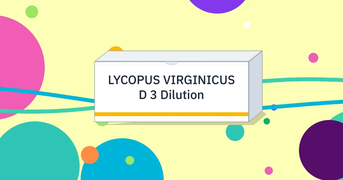 Symbolbild: Packung mit der Aufschrift LYCOPUS VIRGINICUS D 3 Dilution (PZN 02617532) – Verfügbarkeit und Bezug in Apotheken in Frankfurt am Main