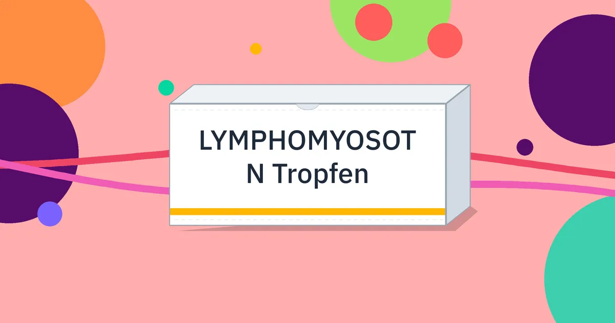 Symbolbild: Packung mit der Aufschrift LYMPHOMYOSOT N Tropfen (PZN 01674551) – Verfügbarkeit und Bezug in Apotheken in Frankfurt am Main