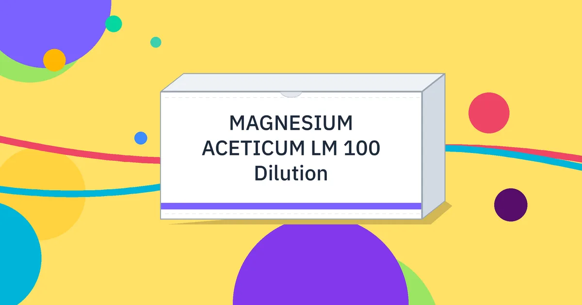 Symbolbild: Packung mit der Aufschrift MAGNESIUM ACETICUM LM 100 Dilution (PZN 12935948) – Verfügbarkeit und Bezug in Apotheken in Frankfurt am Main