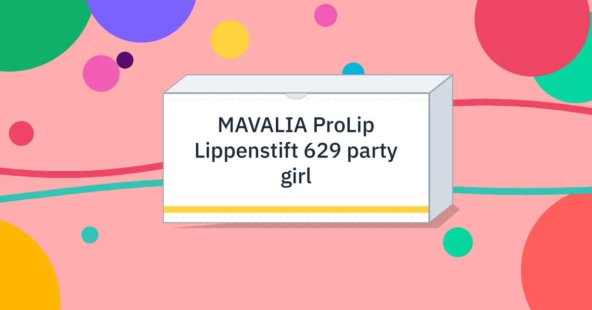 Symbolbild: Packung mit der Aufschrift MAVALIA ProLip Lippenstift 629 party girl (PZN 12468197) – Verfügbarkeit und Bezug in Apotheken in Frankfurt am Main