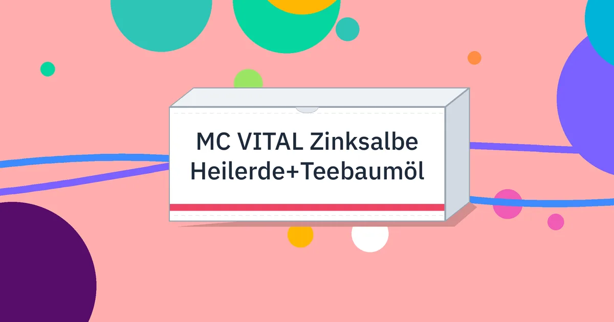 Symbolbild: Packung mit der Aufschrift MC VITAL Zinksalbe Heilerde+Teebaumöl (PZN 18236358) – Verfügbarkeit und Bezug in Apotheken in Frankfurt am Main