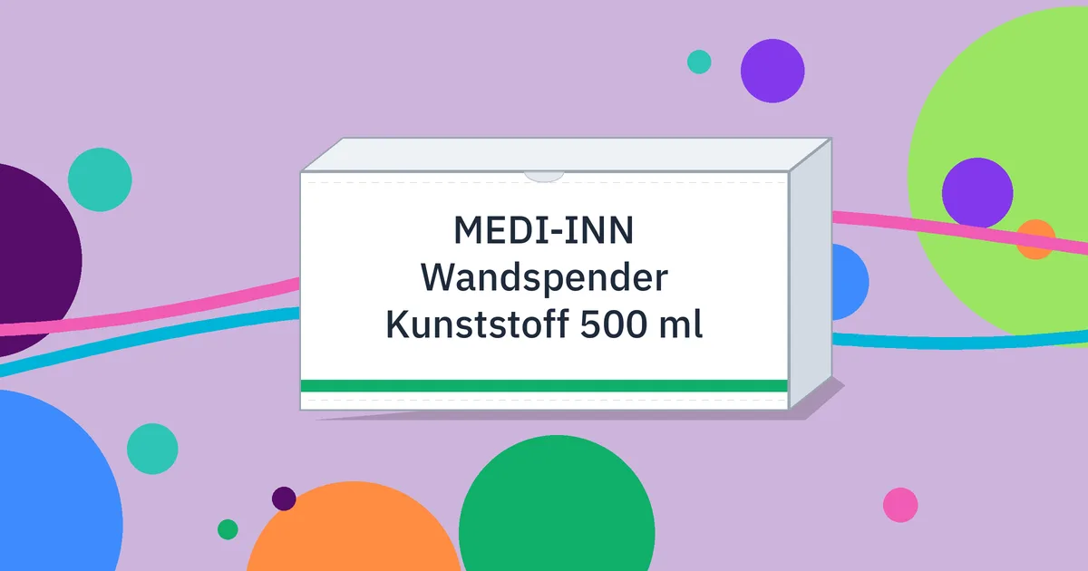 Symbolbild: Packung mit der Aufschrift MEDI-INN Wandspender Kunststoff 500 ml (PZN 05024198) – Verfügbarkeit und Bezug in Apotheken in Frankfurt am Main