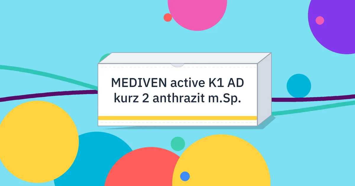Symbolbild: Packung mit der Aufschrift MEDIVEN active K1 AD kurz 2 anthrazit m.Sp. (PZN 14553062) – Verfügbarkeit und Bezug in Apotheken in Frankfurt am Main