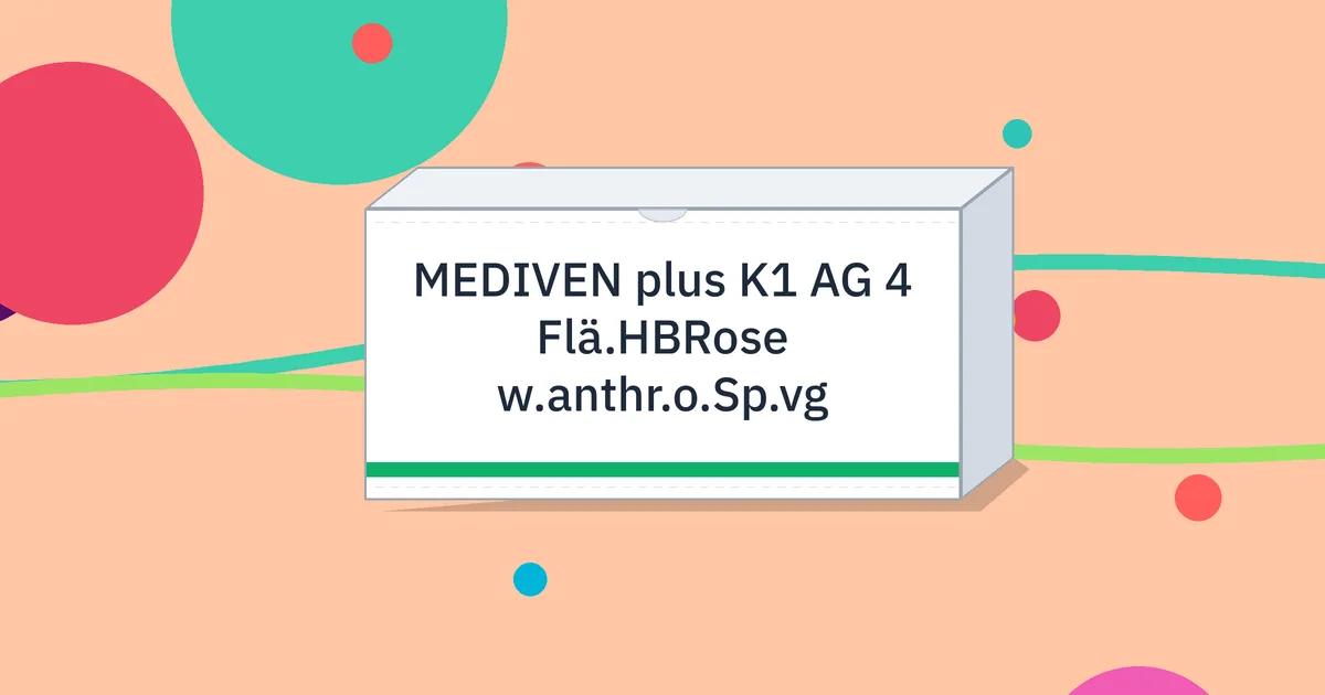 Symbolbild: Packung mit der Aufschrift MEDIVEN plus K1 AG 4 Flä.HBRose w.anthr.o.Sp.vg (PZN 15913249) – Verfügbarkeit und Bezug in Apotheken in Frankfurt am Main
