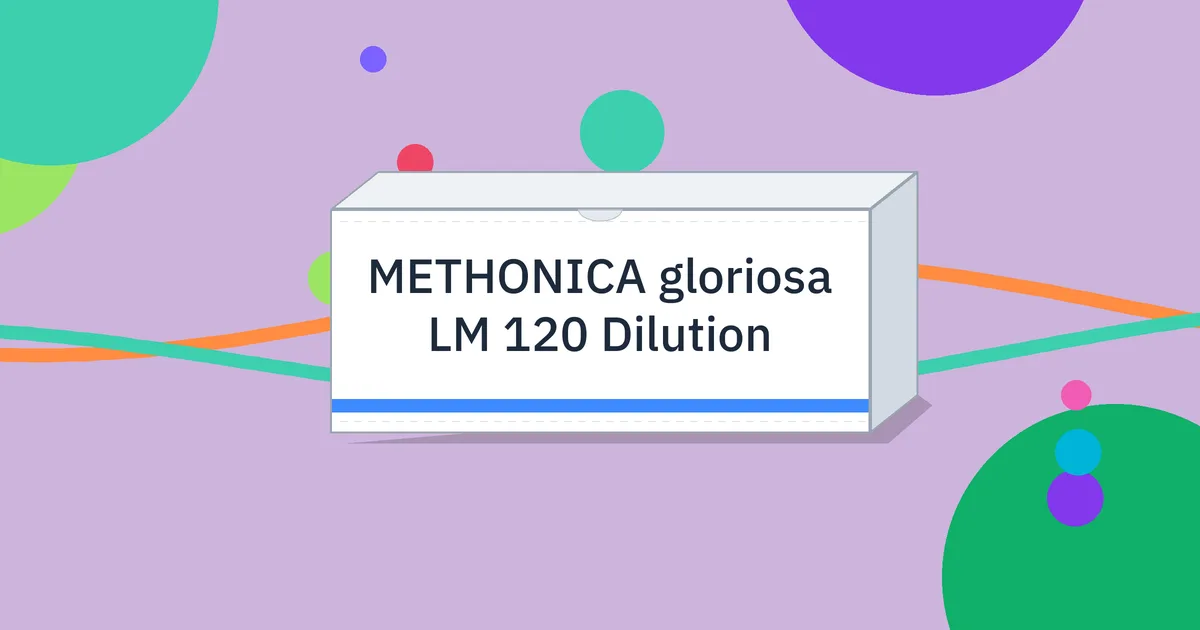 Symbolbild: Packung mit der Aufschrift METHONICA gloriosa LM 120 Dilution (PZN 13606885) – Verfügbarkeit und Bezug in Apotheken in Frankfurt am Main