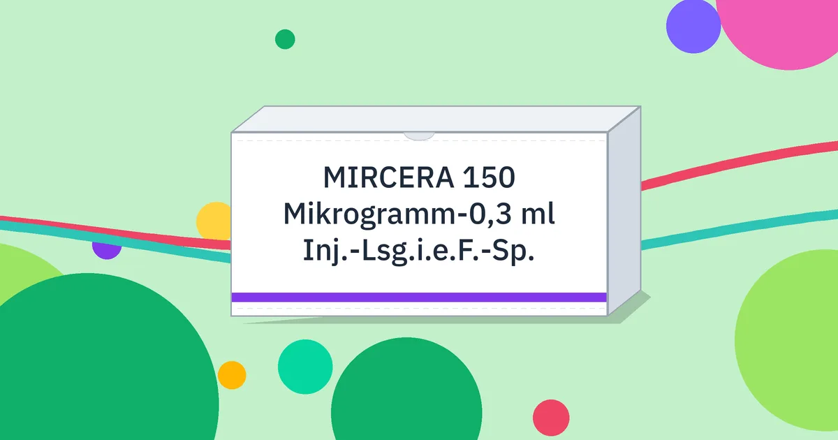 Symbolbild: Packung mit der Aufschrift MIRCERA 150 Mikrogramm-0,3 ml Inj.-Lsg.i.e.F.-Sp. (PZN 05379369) – Verfügbarkeit und Bezug in Apotheken in Frankfurt am Main