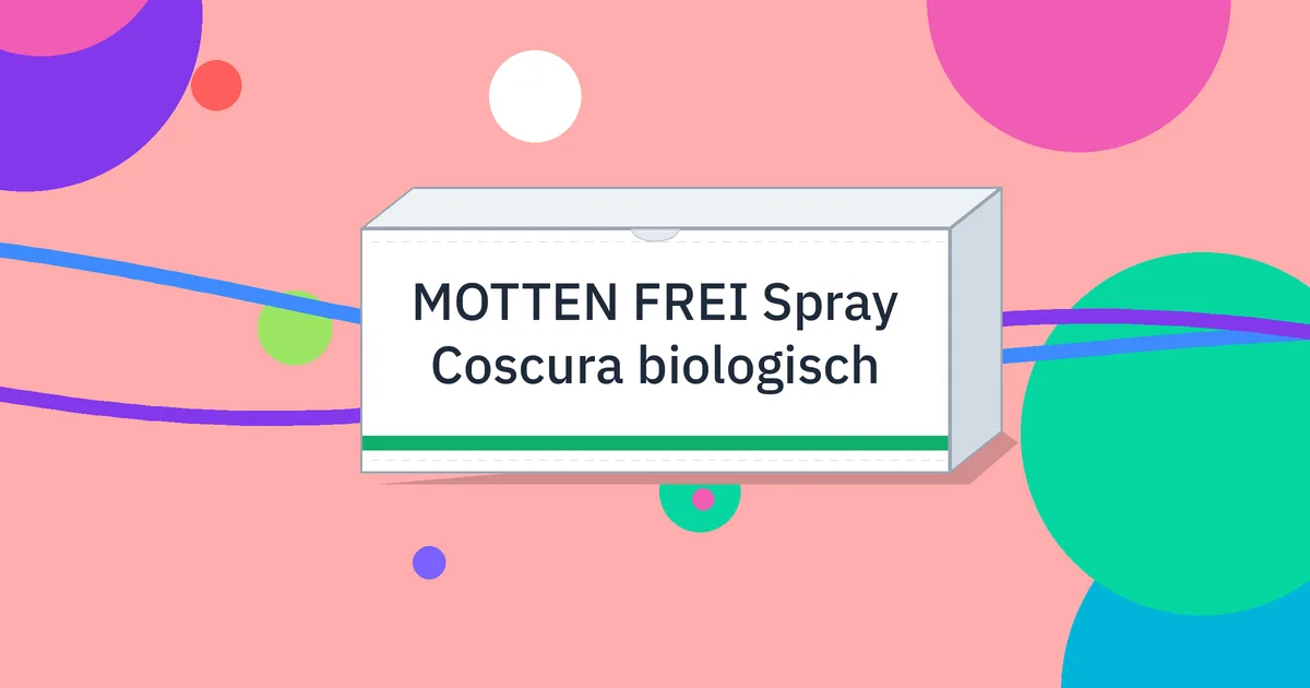 Symbolbild: Packung mit der Aufschrift MOTTEN FREI Spray Coscura biologisch (PZN 06846123) – Verfügbarkeit und Bezug in Apotheken in Frankfurt am Main
