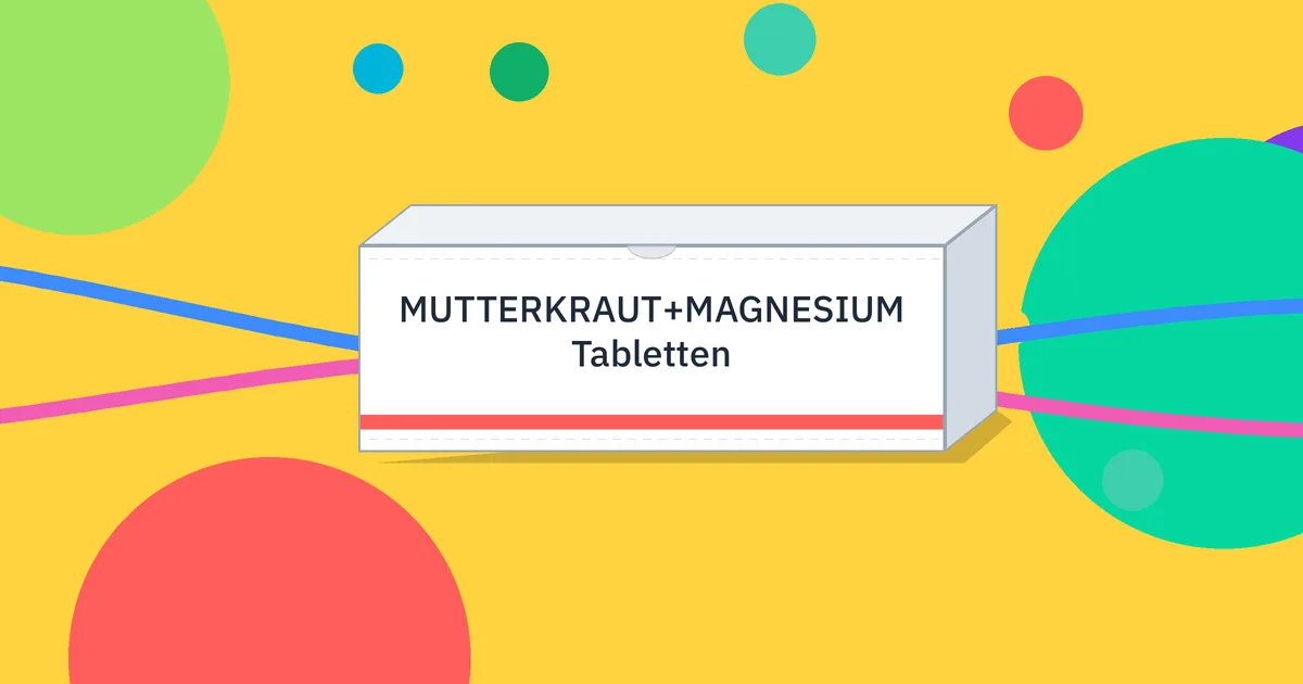 Symbolbild: Packung mit der Aufschrift MUTTERKRAUT+MAGNESIUM Tabletten (PZN 12801018) – Verfügbarkeit und Bezug in Apotheken in Frankfurt am Main