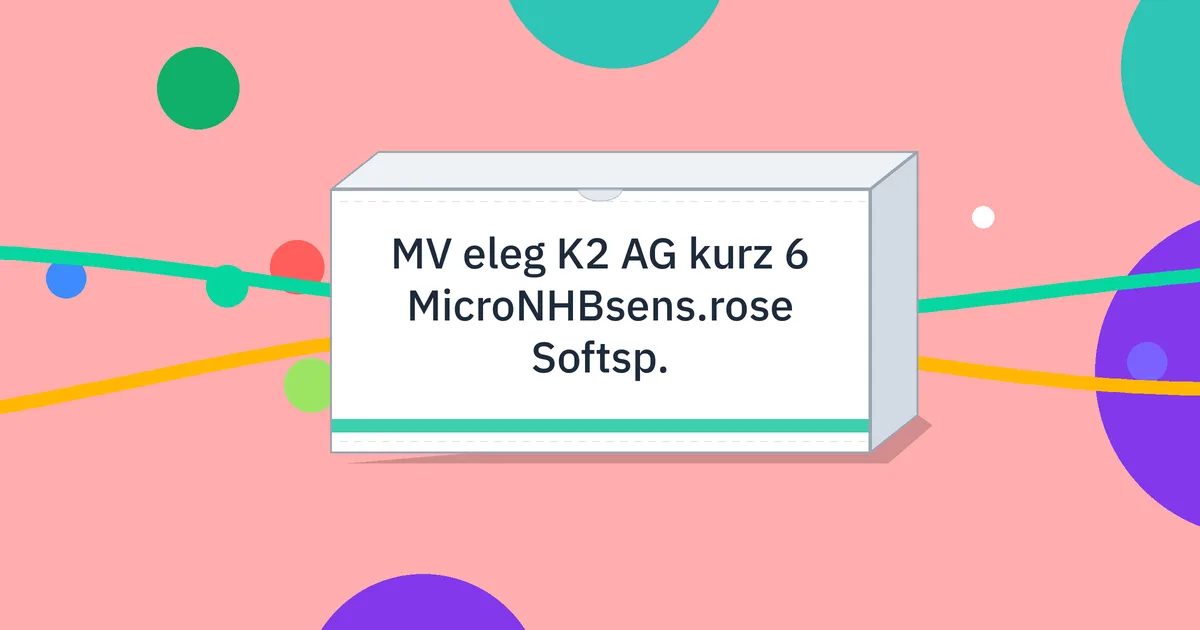 Symbolbild: Packung mit der Aufschrift MV eleg K2 AG kurz 6 MicroNHBsens.rose Softsp. (PZN 15709744) – Verfügbarkeit und Bezug in Apotheken in Frankfurt am Main