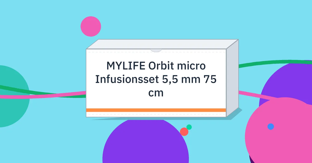 Symbolbild: Packung mit der Aufschrift MYLIFE Orbit micro Infusionsset 5,5 mm 75 cm (PZN 14324700) – Verfügbarkeit und Bezug in Apotheken in Frankfurt am Main