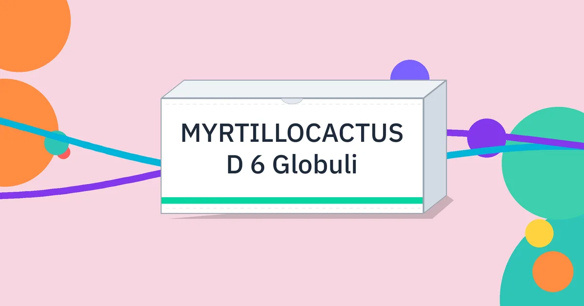 Symbolbild: Packung mit der Aufschrift MYRTILLOCACTUS D 6 Globuli (PZN 16692661) – Verfügbarkeit und Bezug in Apotheken in Frankfurt am Main