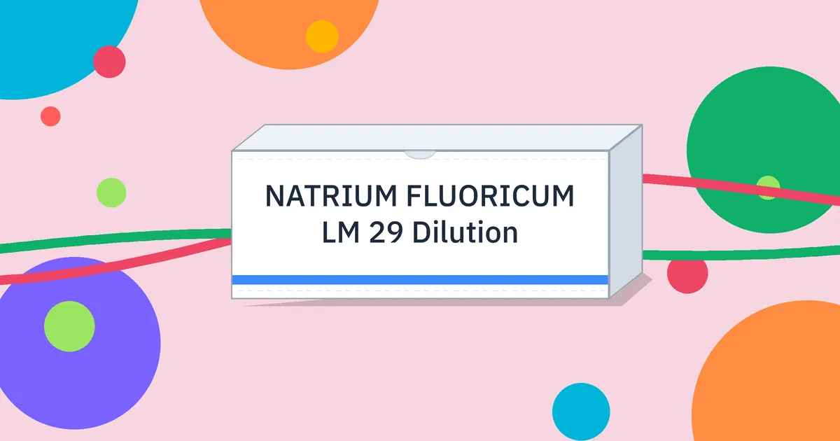 Symbolbild: Packung mit der Aufschrift NATRIUM FLUORICUM LM 29 Dilution (PZN 12962690) – Verfügbarkeit und Bezug in Apotheken in Frankfurt am Main