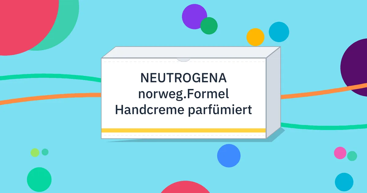 Symbolbild: Packung mit der Aufschrift NEUTROGENA norweg.Formel Handcreme parfümiert (PZN 01567068) – Verfügbarkeit und Bezug in Apotheken in Frankfurt am Main