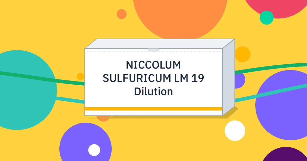 Symbolbild: Packung mit der Aufschrift NICCOLUM SULFURICUM LM 19 Dilution (PZN 12968712) – Verfügbarkeit und Bezug in Apotheken in Frankfurt am Main