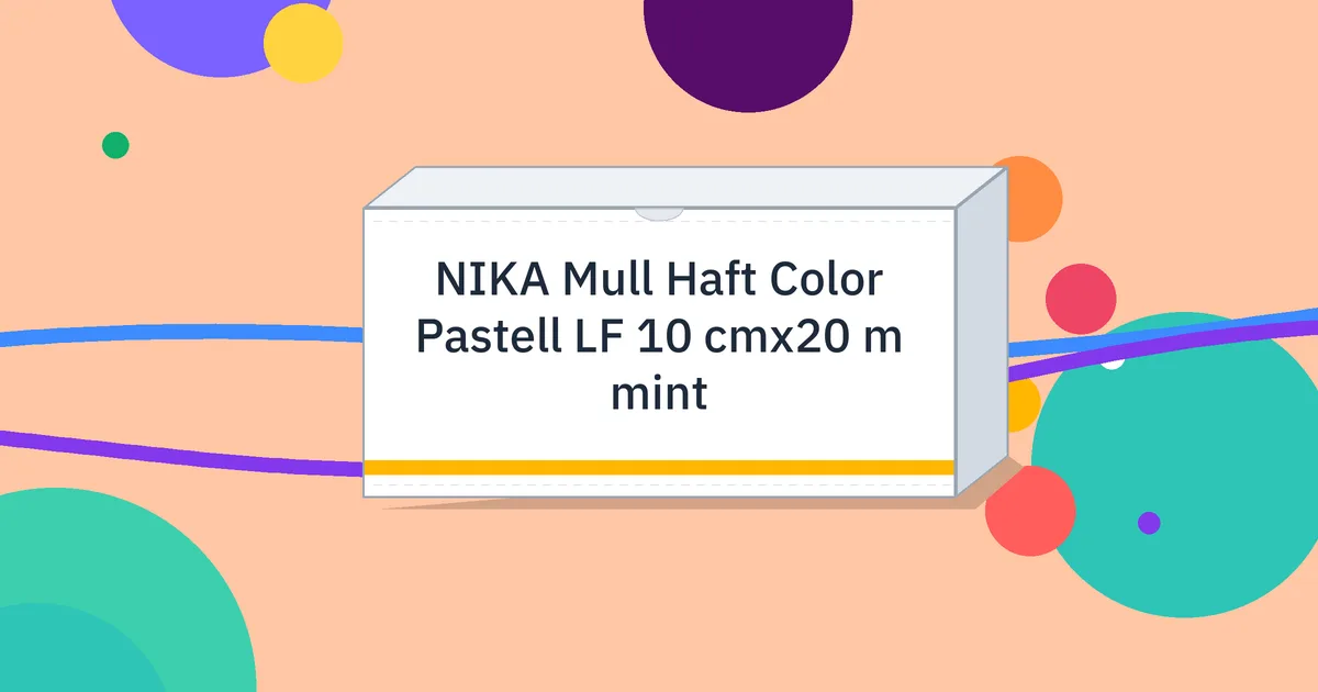 Symbolbild: Packung mit der Aufschrift NIKA Mull Haft Color Pastell LF 10 cmx20 m mint (PZN 13901940) – Verfügbarkeit und Bezug in Apotheken in Frankfurt am Main
