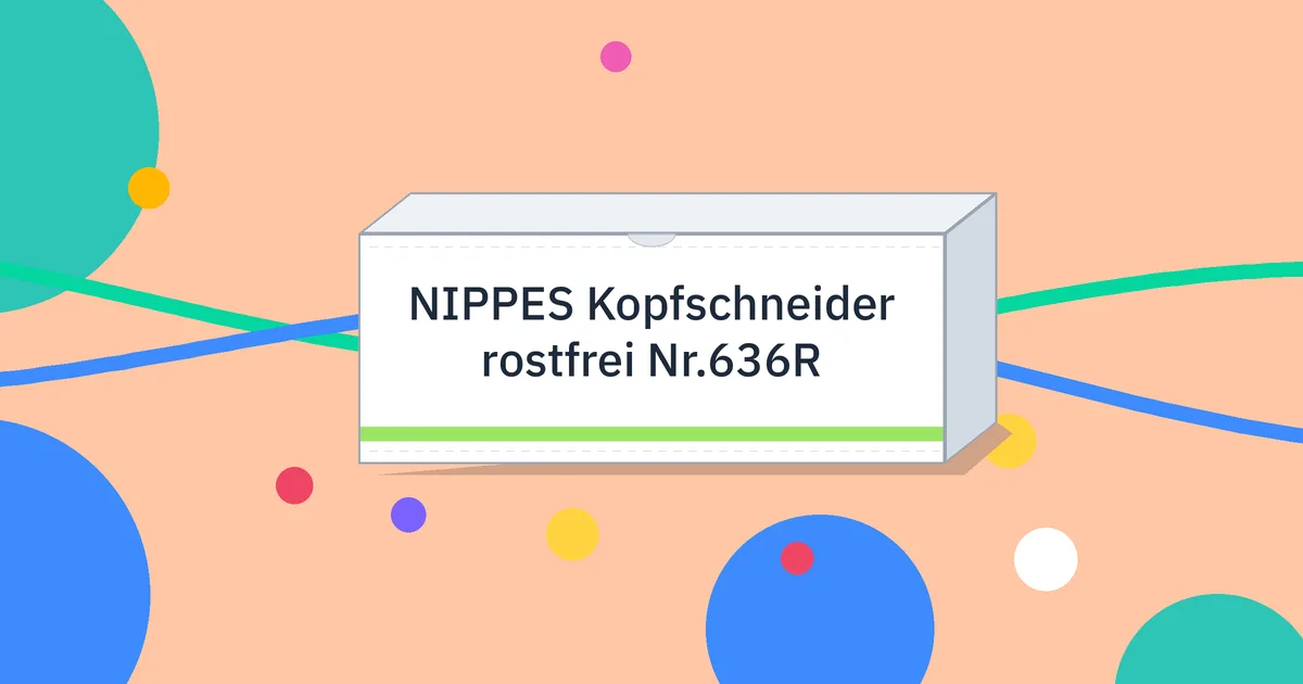 Symbolbild: Packung mit der Aufschrift NIPPES Kopfschneider rostfrei Nr.636R (PZN 09094729) – Verfügbarkeit und Bezug in Apotheken in Frankfurt am Main