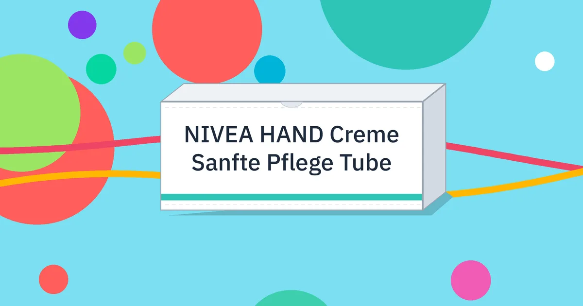 Symbolbild: Packung mit der Aufschrift NIVEA HAND Creme Sanfte Pflege Tube (PZN 17626212) – Verfügbarkeit und Bezug in Apotheken in Frankfurt am Main