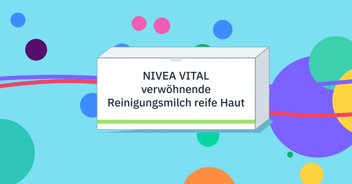 Symbolbild: Packung mit der Aufschrift NIVEA VITAL verwöhnende Reinigungsmilch reife Haut (PZN 17624638) – Verfügbarkeit und Bezug in Apotheken in Frankfurt am Main
