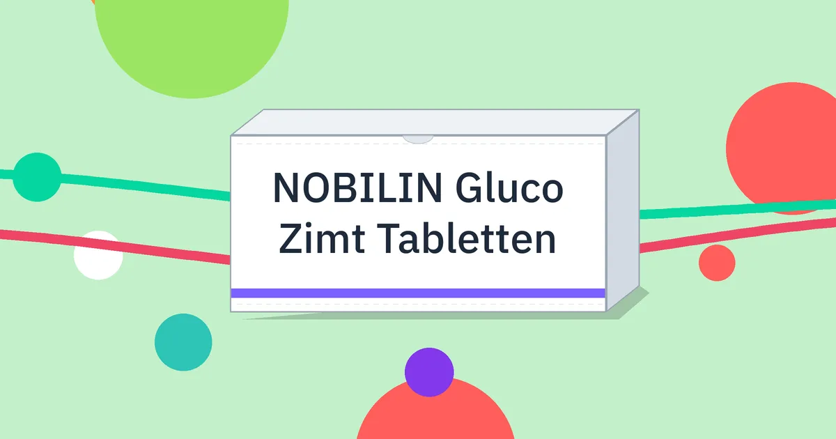Symbolbild: Packung mit der Aufschrift NOBILIN Gluco Zimt Tabletten (PZN 01981419) – Verfügbarkeit und Bezug in Apotheken in Frankfurt am Main