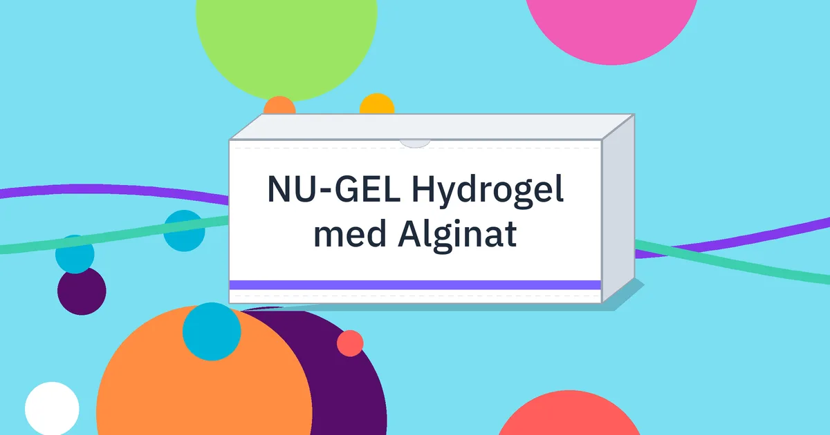 Symbolbild: Packung mit der Aufschrift NU-GEL Hydrogel med Alginat (PZN 16486878) – Verfügbarkeit und Bezug in Apotheken in Frankfurt am Main