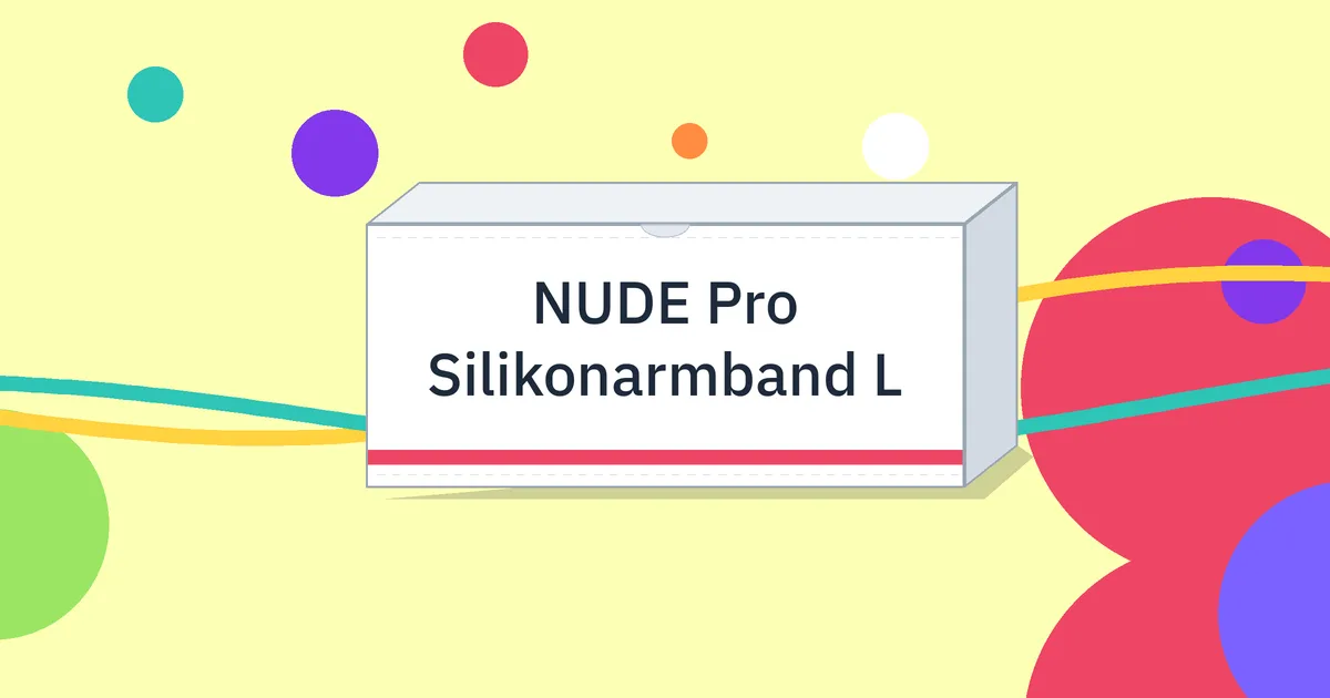 Symbolbild: Packung mit der Aufschrift NUDE Pro Silikonarmband L (PZN 18019891) – Verfügbarkeit und Bezug in Apotheken in Frankfurt am Main