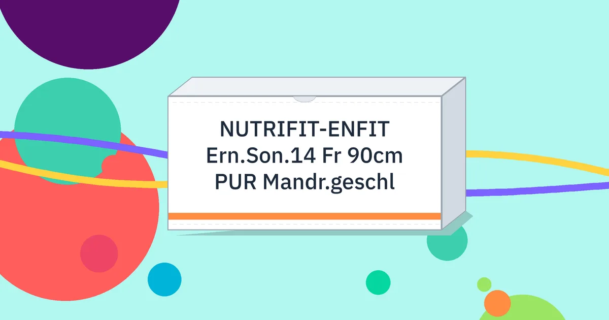 Symbolbild: Packung mit der Aufschrift NUTRIFIT-ENFIT Ern.Son.14 Fr 90cm PUR Mandr.geschl (PZN 14174028) – Verfügbarkeit und Bezug in Apotheken in Frankfurt am Main